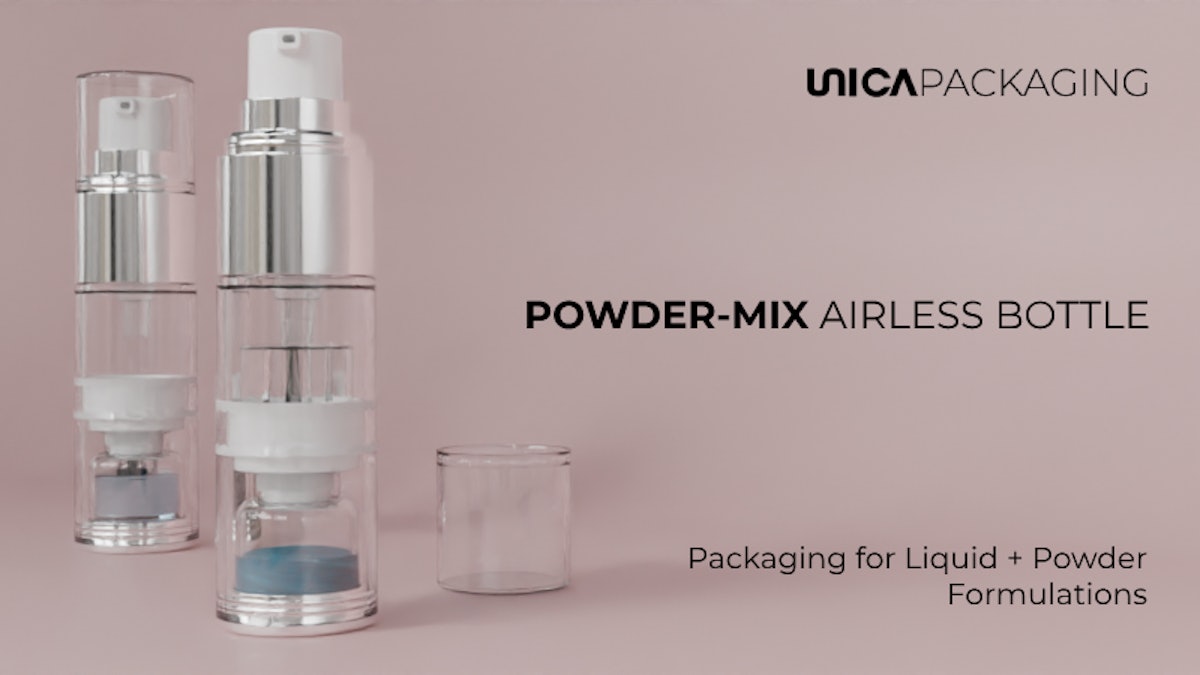 Unica Packaging Powder-Mix Airless Bottle for Liquid x Powder ...